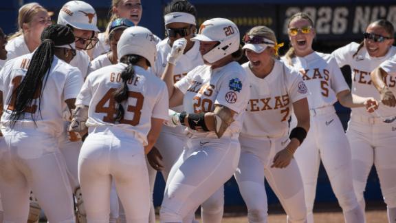 Katie Stewart's 3-run homer helps Texas eliminate Nebraska - ESPN Video