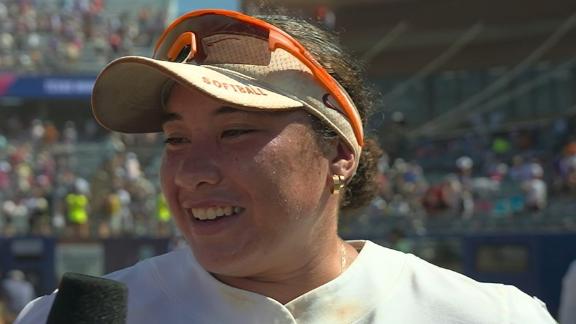 Texas' Katie Stewart recaps massive go-ahead home run vs. Nebraska ...