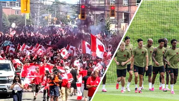 Electric scenes as Canada fans march to World Cup game in Toronto ...