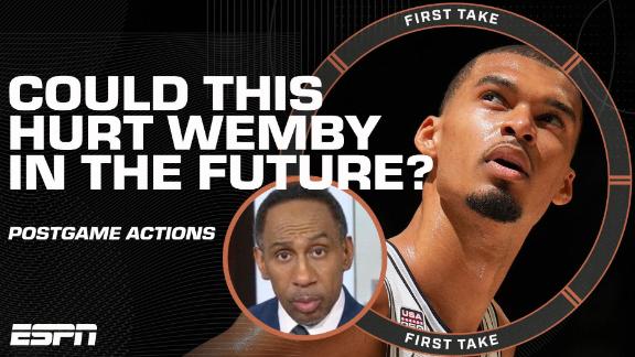 Stephen A. sends a WARNING to Victor Wembanyama after not shaking hands ...