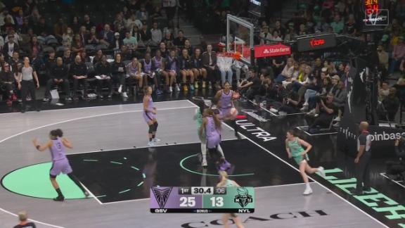 Pauline Astier drains the shot - ESPN Video