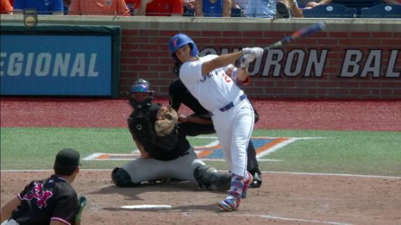 Caden McDonald mashes a dinger vs. Rider - ESPN Video