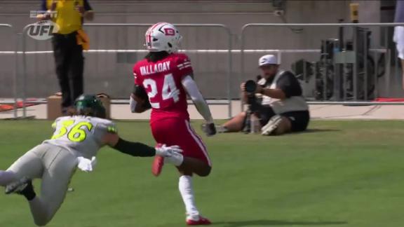 Xazavian Valladay rushes for a touchdown vs. Louisville Kings - ESPN Video