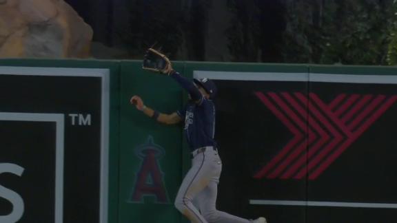 Chandler Simpson gets up for sweet HR robbery at the wall - ESPN Video