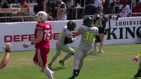 Eric Garror crosses goal line for 12-yard defensive touchdown - ESPN Video